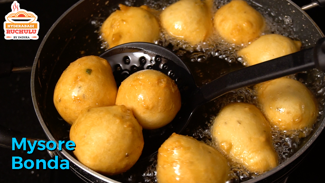 Mysore Bonda Recipe - Hotel Style Mysore Bonda - Hyderabadi Ruchulu