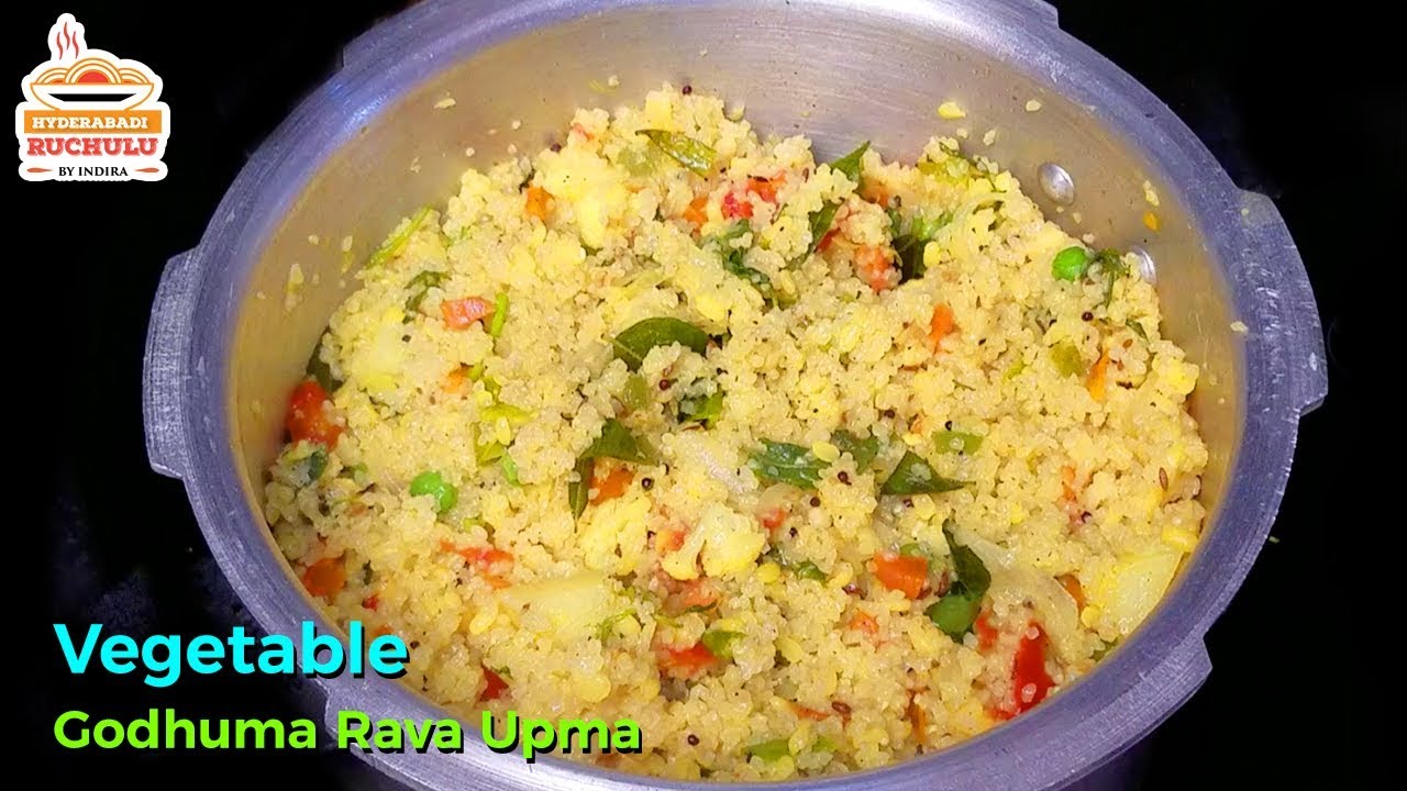 Godhuma Rava Upma Recipe - Hyderabadi Ruchulu