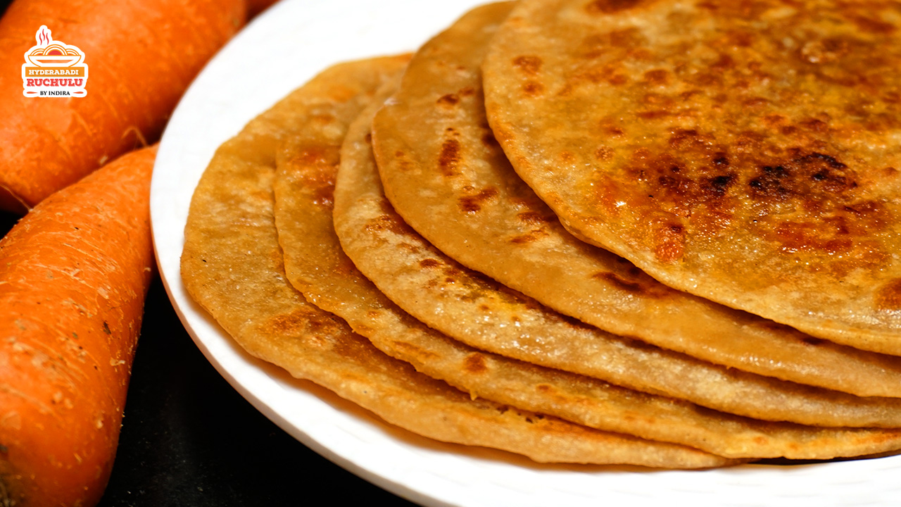 Carrot Bobbattu | Carrot Holige | Carrot Poli - Hyderabadi Ruchulu