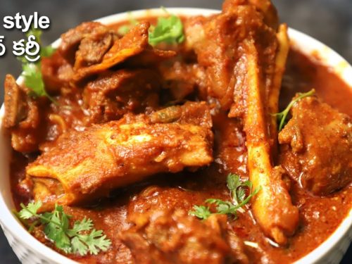 Andhra Mutton Curry Spicy Mutton Curry Andhra Style In Pressure Cooker
