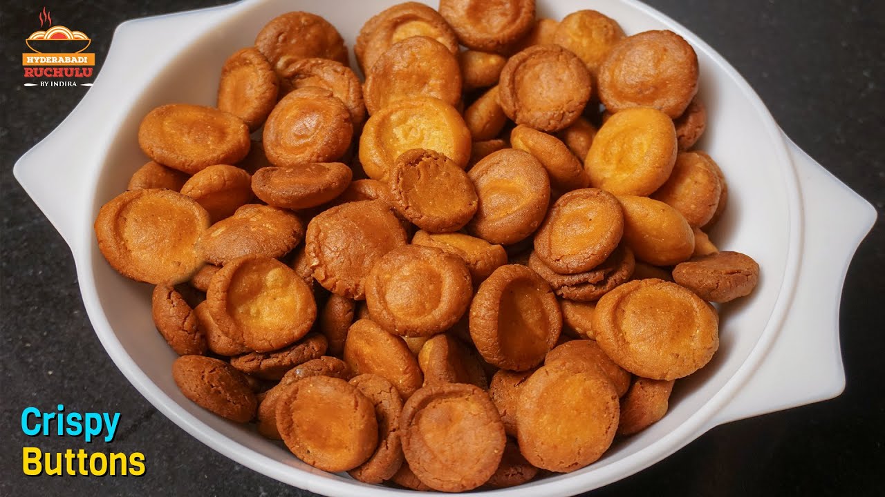 Crispy Buttons Recipe in Telugu | Rice Flour Crispy Buttons Preparation